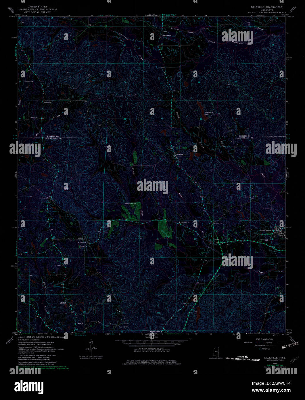 Daleville map hi-res stock photography and images - Alamy