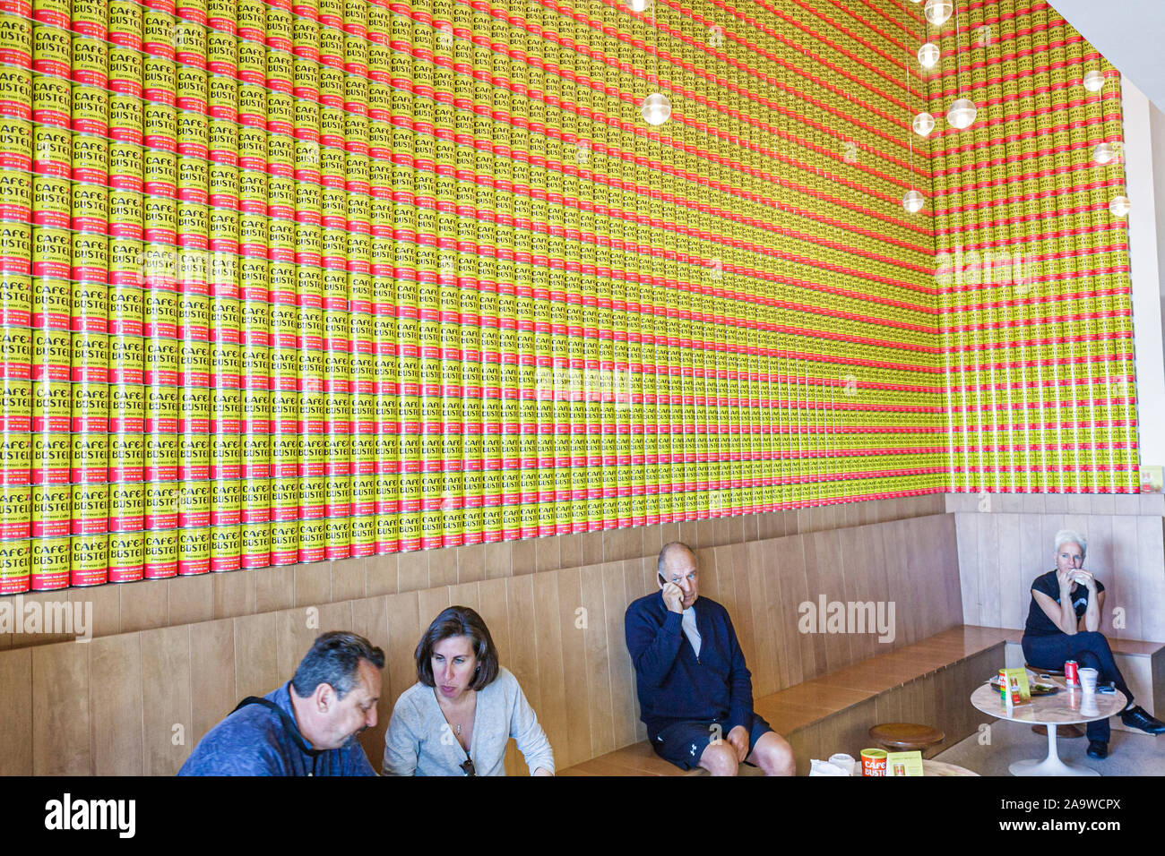 Miami Beach Florida,Collins Avenue,Cafe Bustelo,interior inside,product ...
