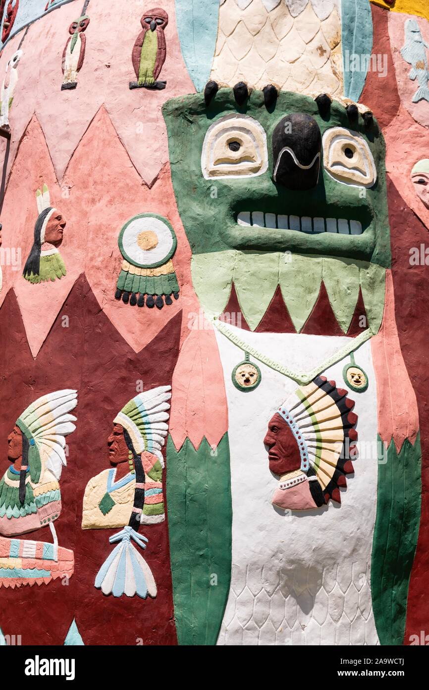 Ed Galloway's Totem Pole Park, Foyil, Oklahoma Stock Photo - Alamy