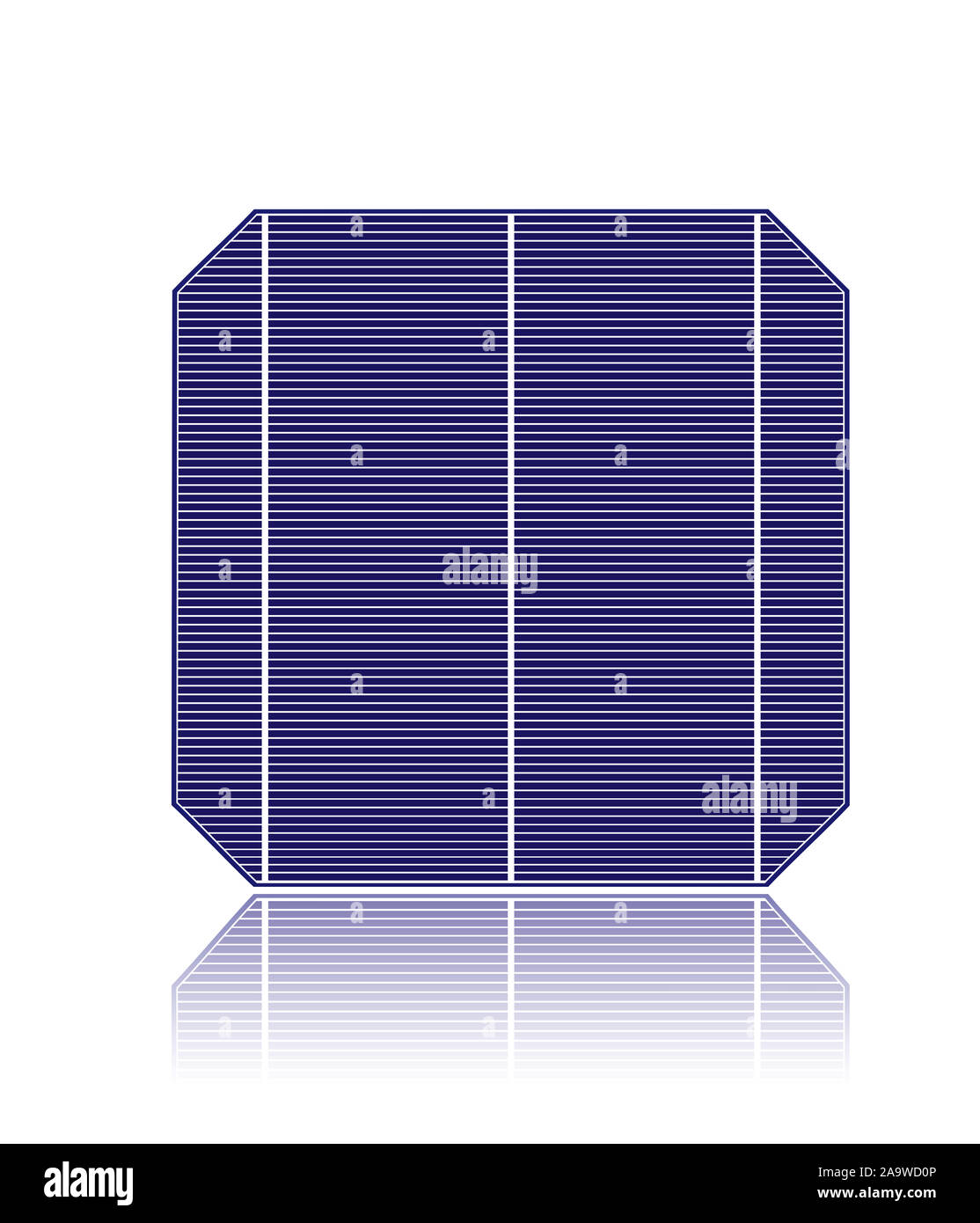 Solar cell with shadow isolated on white background Stock Photo - Alamy