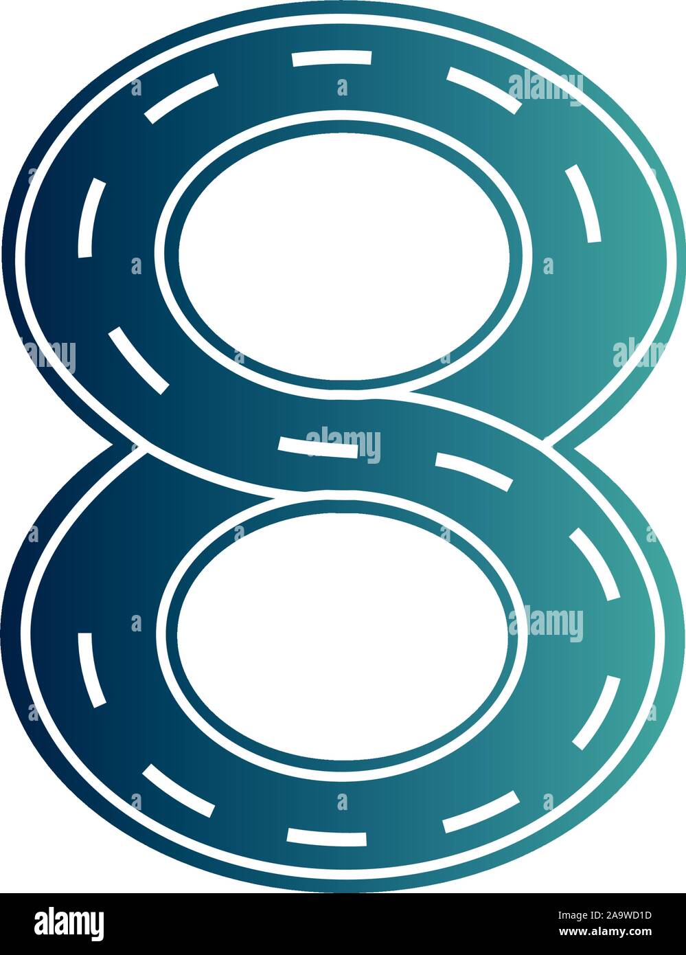 eight asphalt road gradient icon vector illustration Stock Vector Image ...