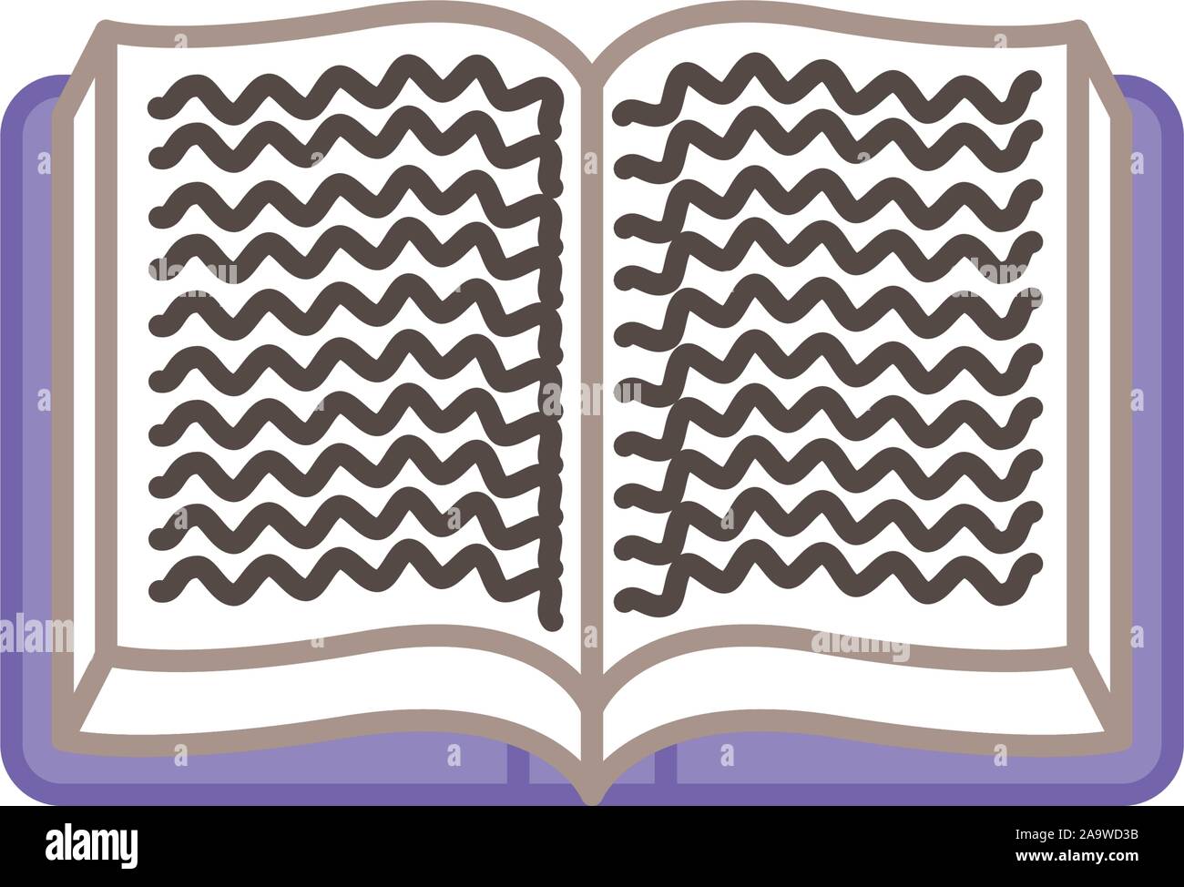 open book fantasy line fill style vector illustration Stock Vector ...