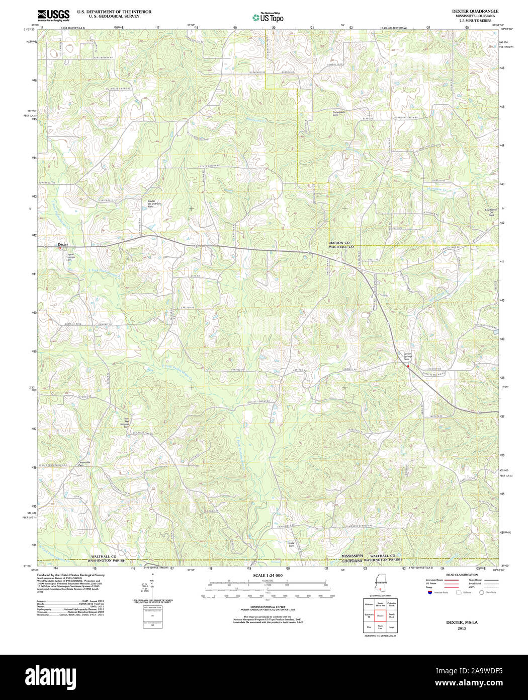 Map of dexter hi-res stock photography and images - Alamy