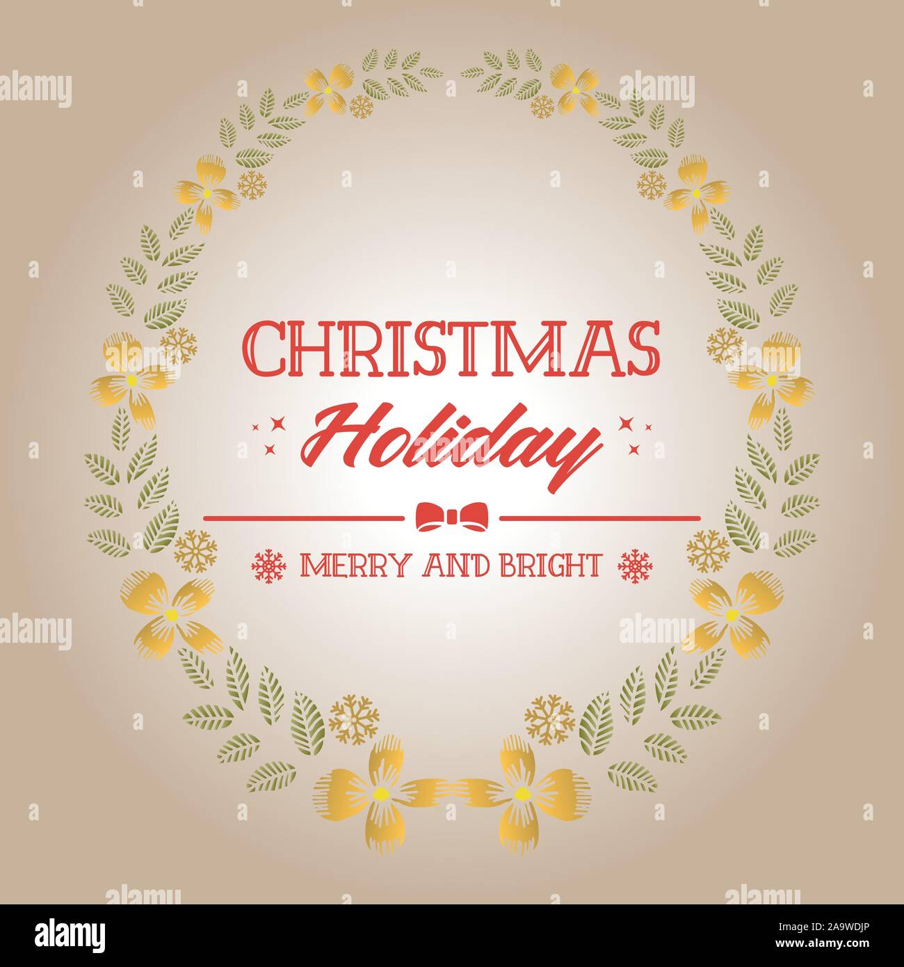 Poster design christmas holiday, with elegant flower frame. Vector ...