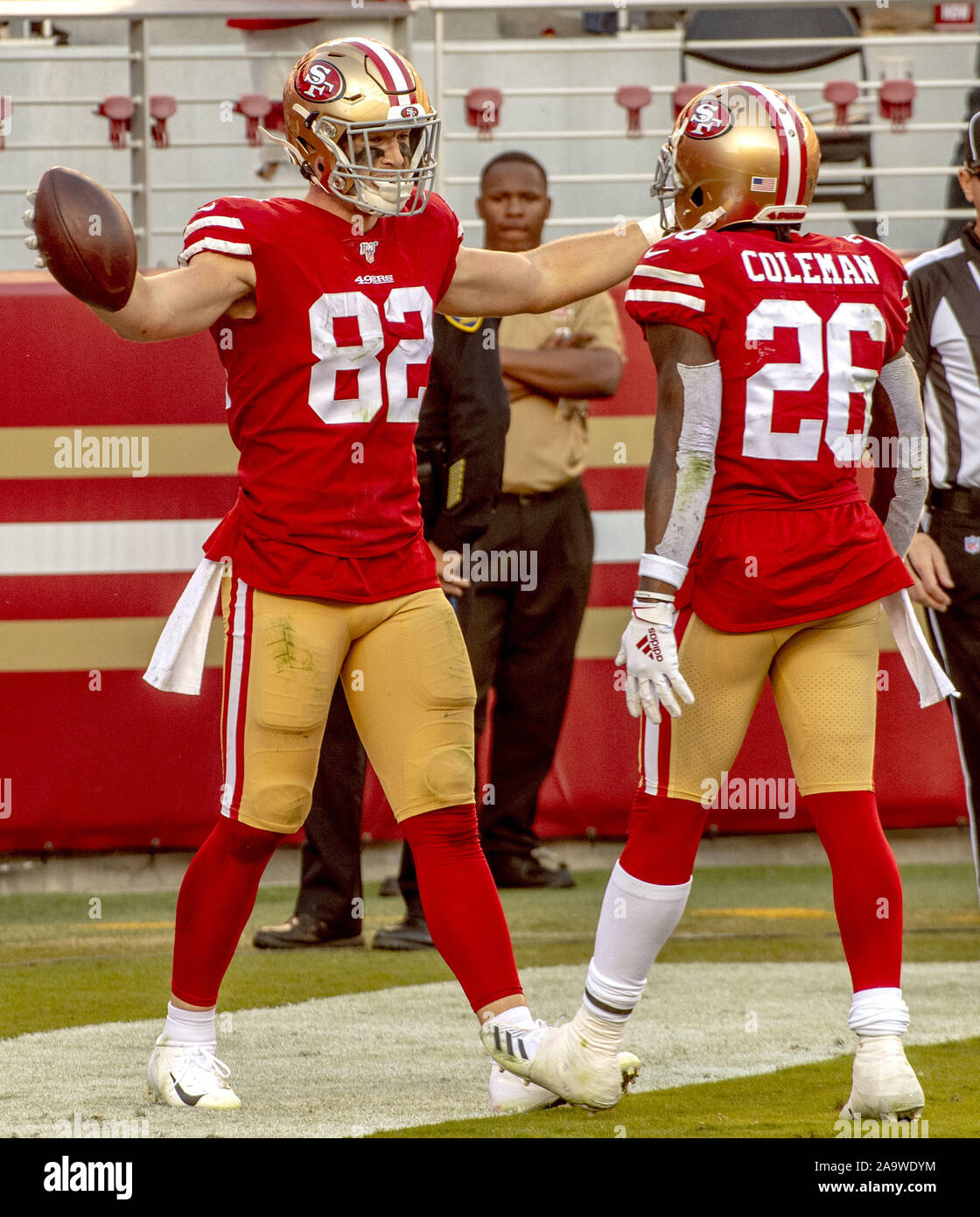 Santa Clara, California, USA. 17th Nov, 2019. San Francisco 49ers tight ...