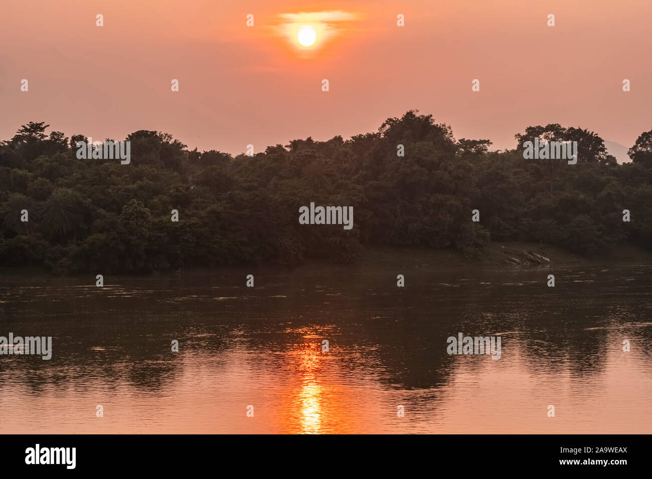 Nature,Sunset ,on forest ,on,River Subarnarekha,Ghatsila,Jharkhand ...