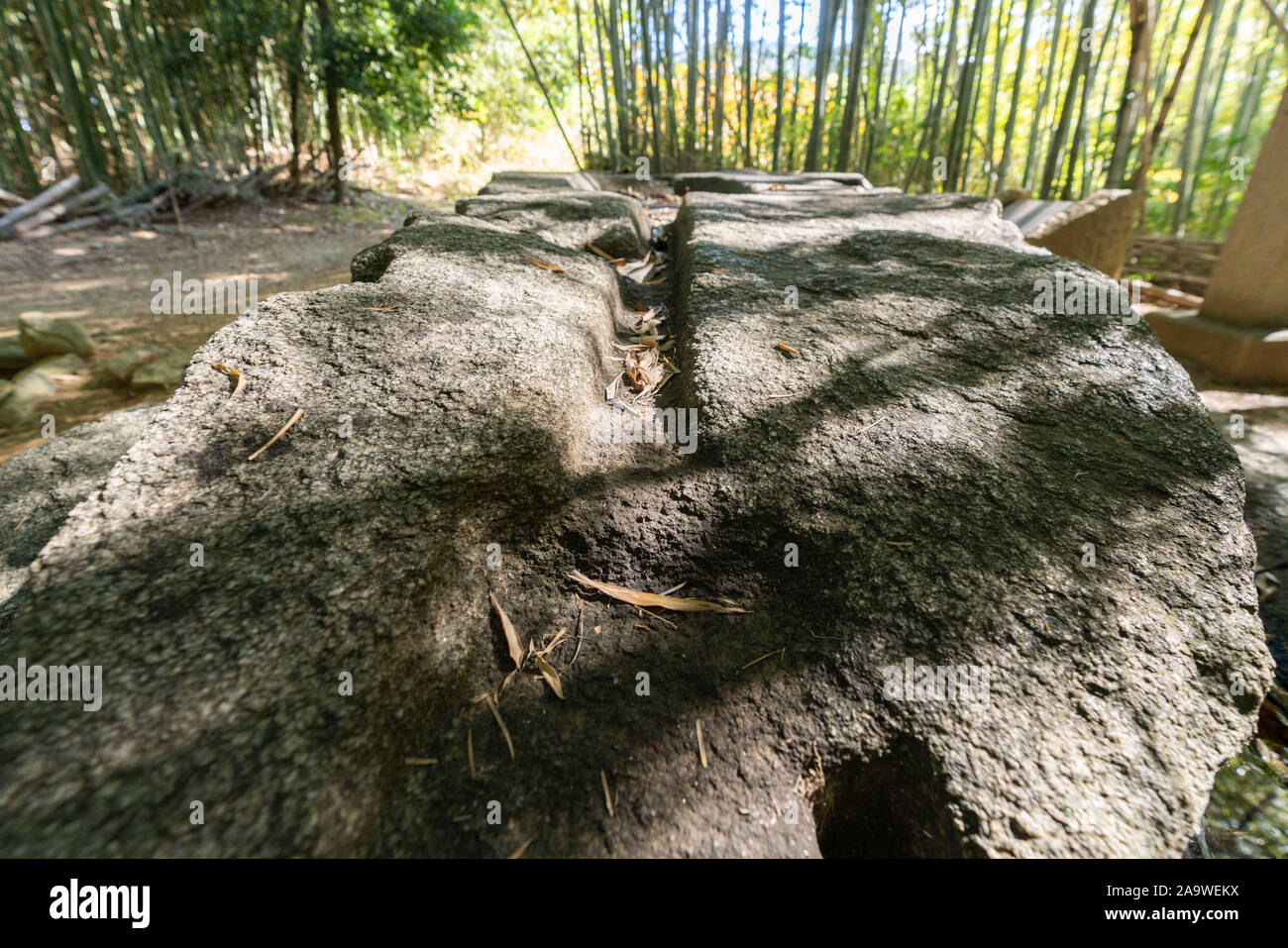 Sakafuneishi Ruins, Asuka Village, Nara Prefecture, Japan Stock Photo ...