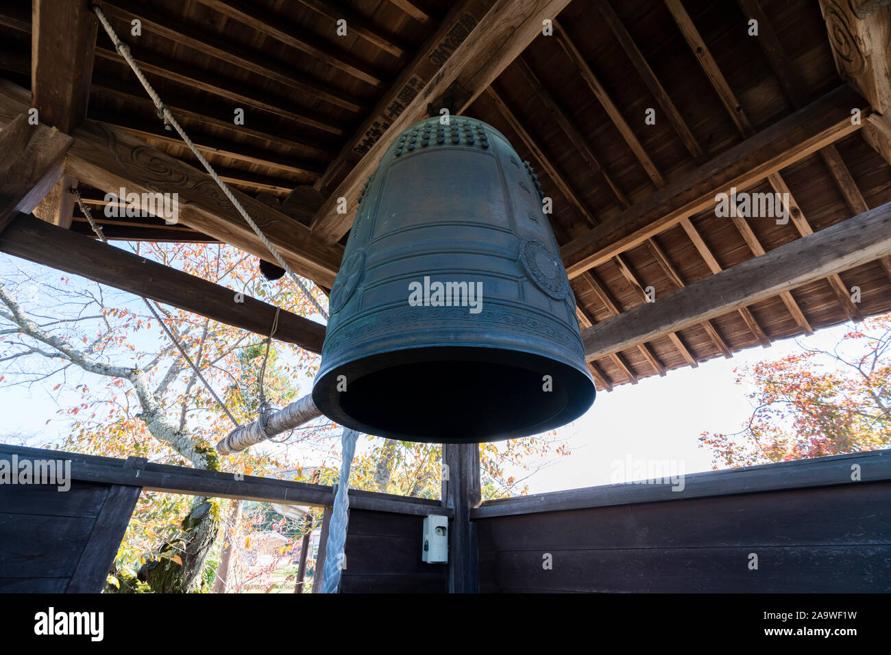 Bell, Asuka-dera temple, Asuka Village, Nara Prefecture, Japan Stock ...