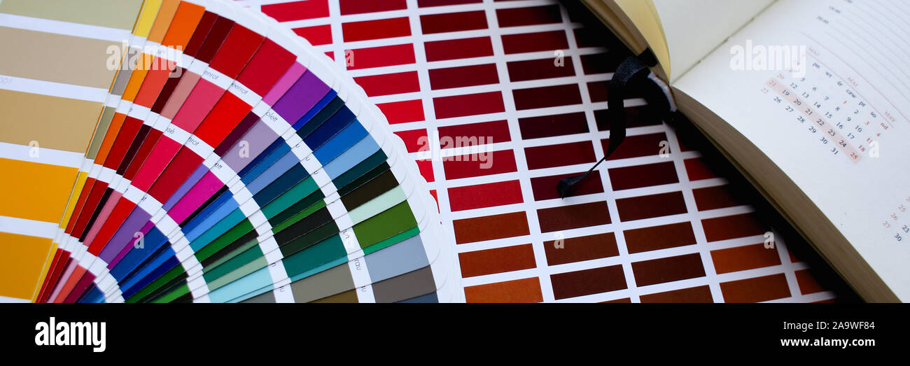 Color print of pantone statistics offset Stock Photo - Alamy