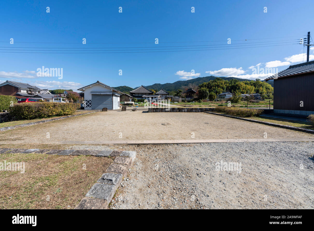 Ruin of former Asuka-dera temple western gate, Asuka Village, Nara ...