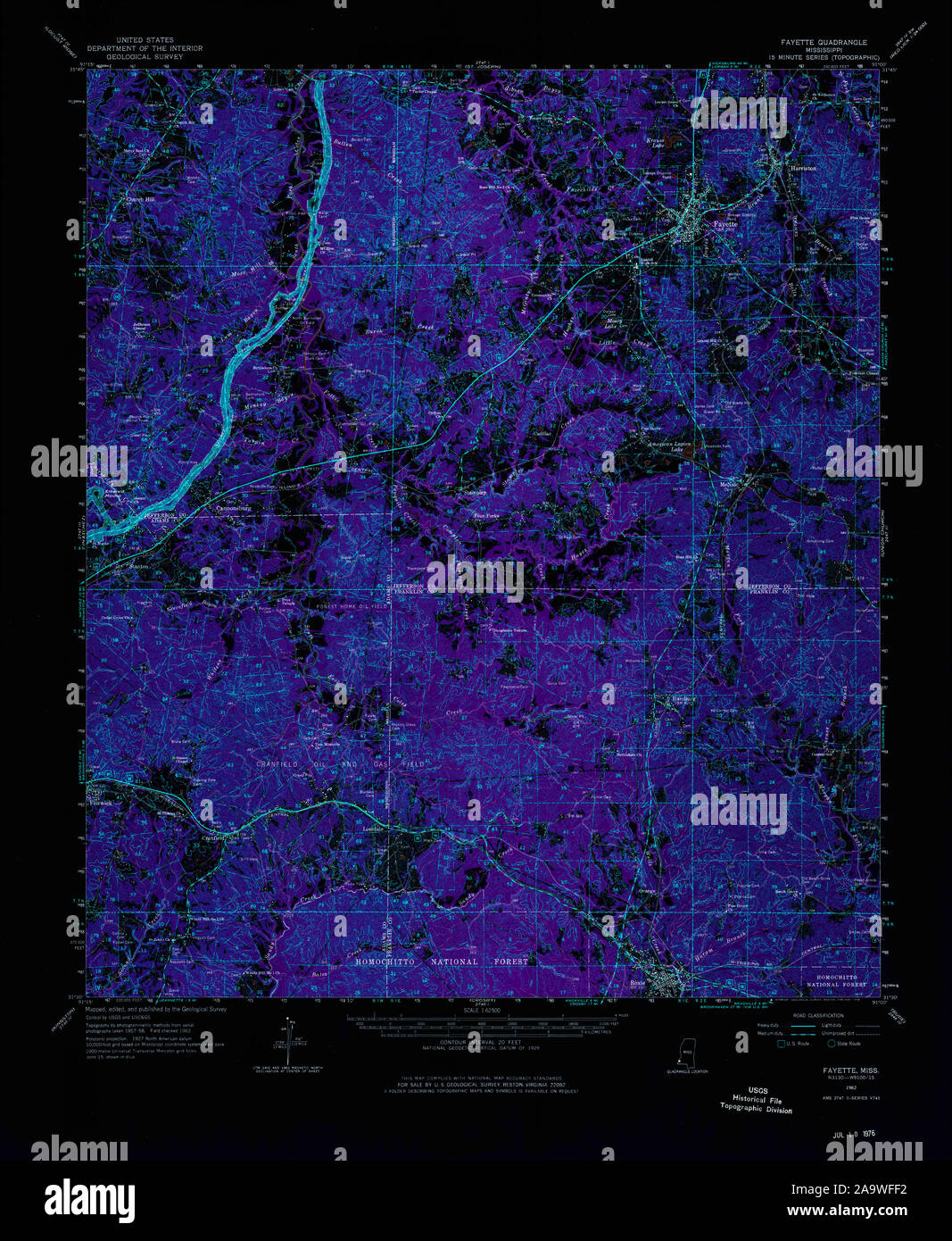 Fayette mississippi map hi-res stock photography and images - Alamy