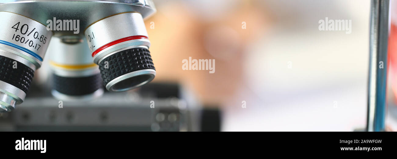 Head microscope on the background laboratory Stock Photo - Alamy