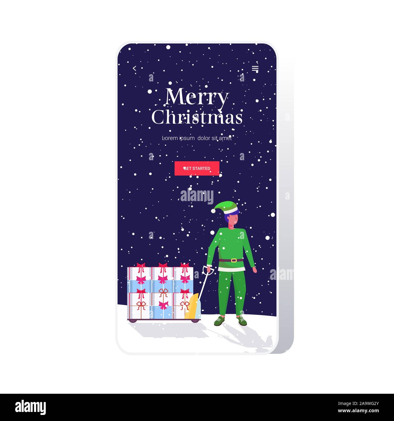 Santa trolley Stock Vector Images - Alamy