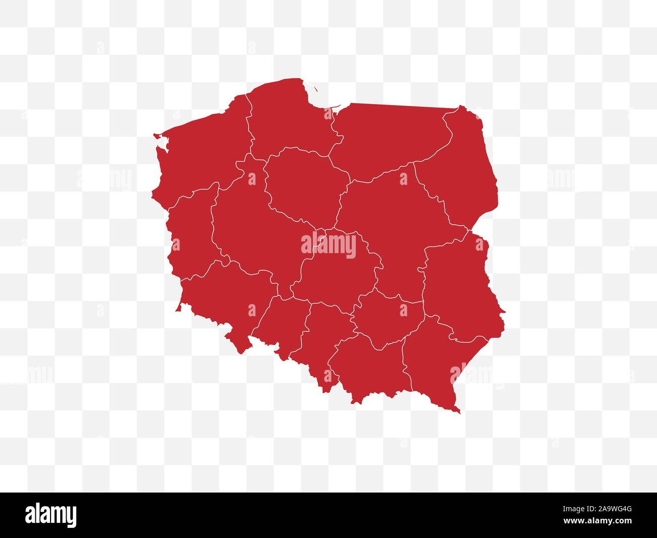 Poland map on transparent background. Vector illustration Stock Vector ...
