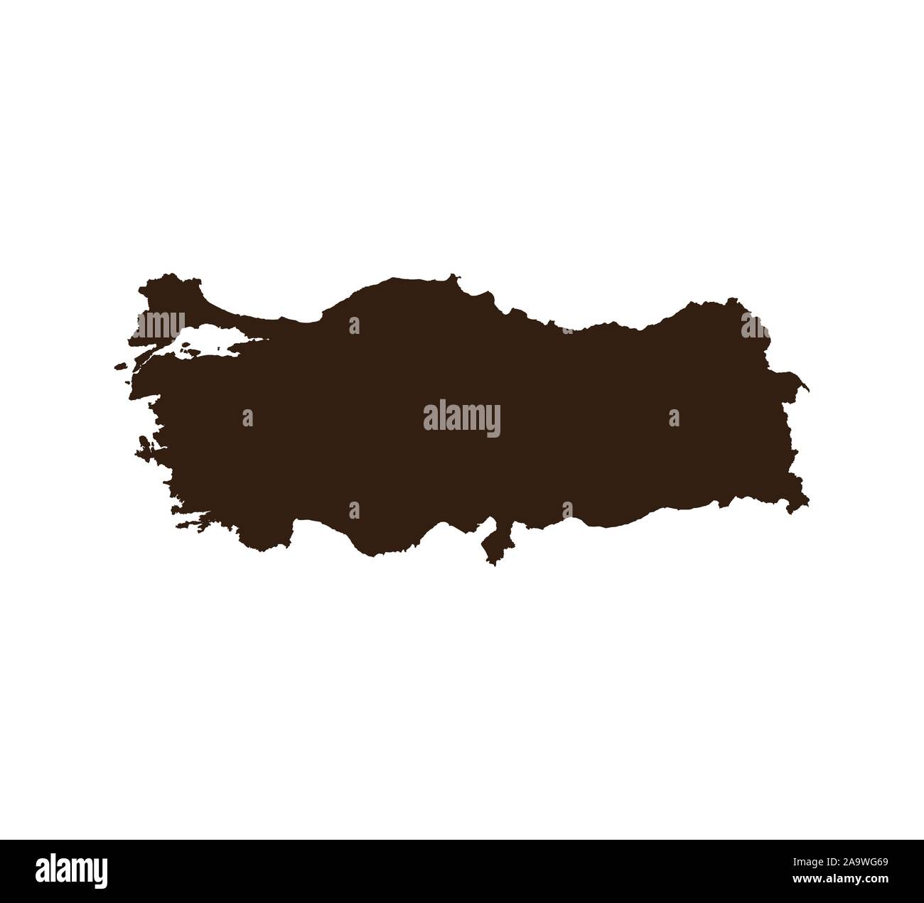 Turkey map Cut Out Stock Images & Pictures - Alamy