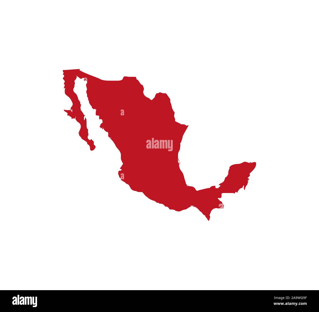 Mexico map outline Stock Vector Images - Alamy