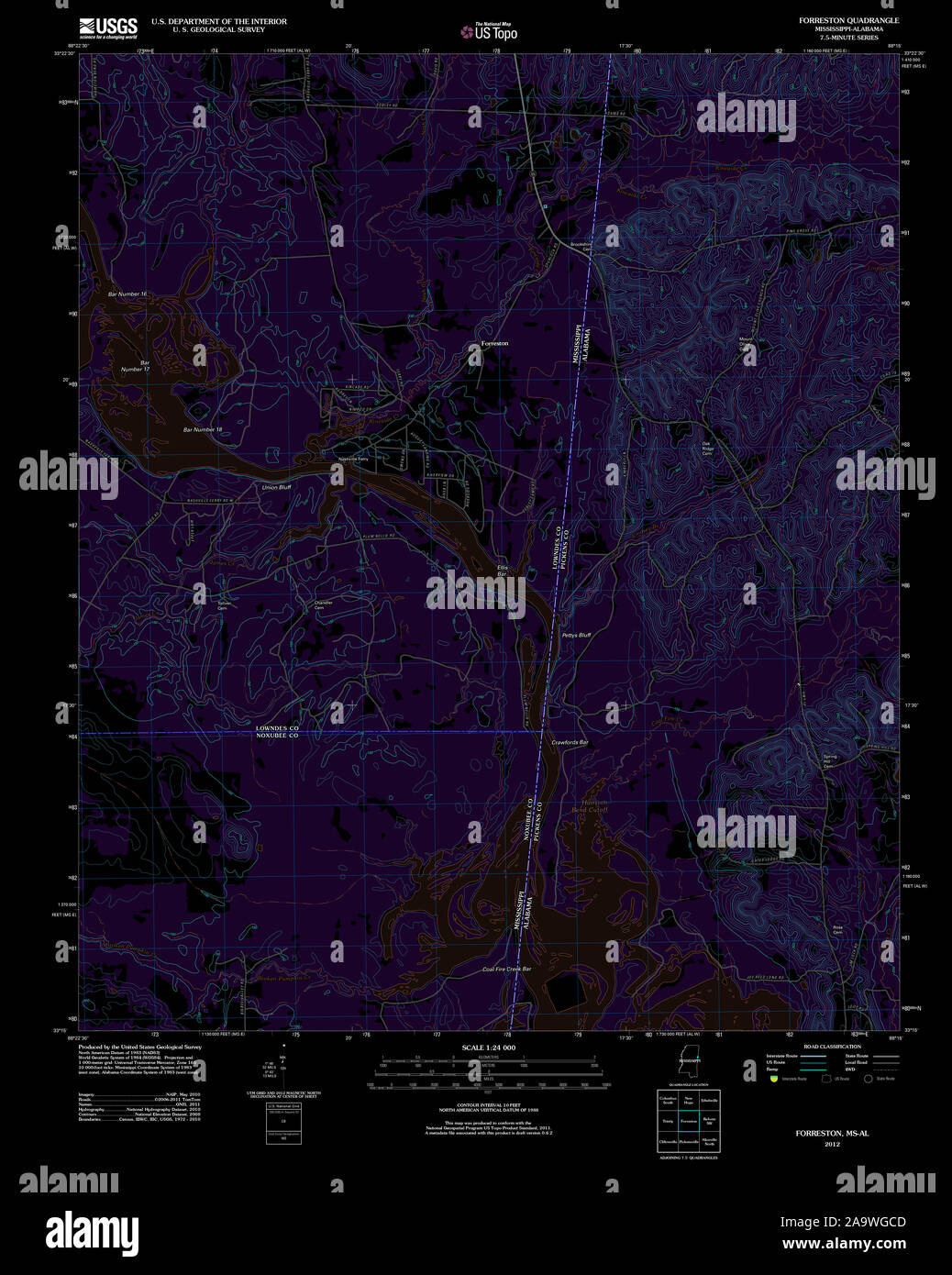 Map of forreston hi-res stock photography and images - Alamy