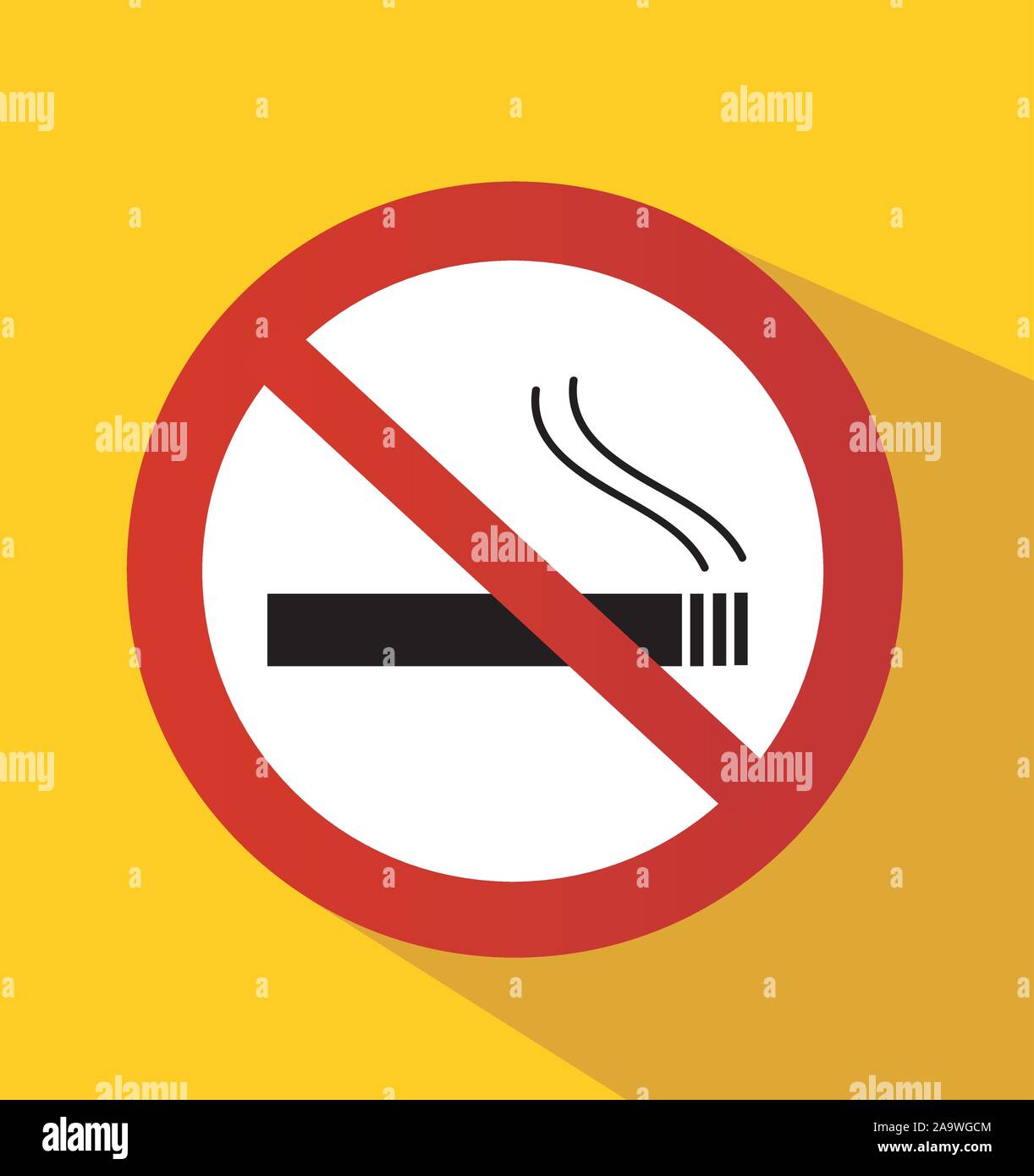 No Smoking Sign vector illustration Stock Vector Image & Art - Alamy