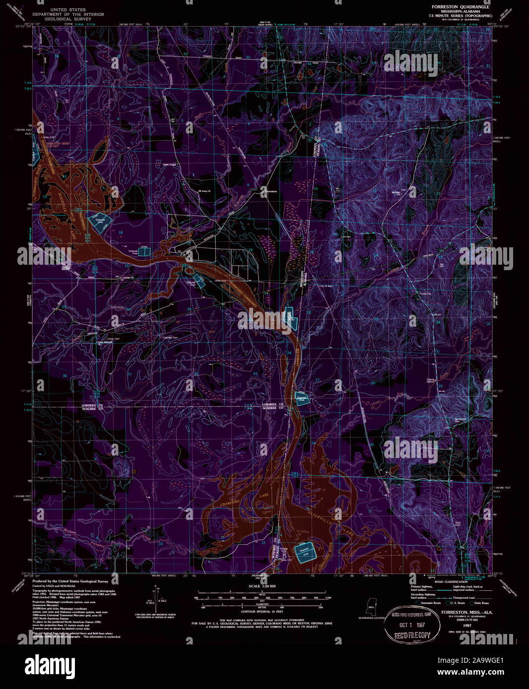 Map of forreston hi-res stock photography and images - Alamy