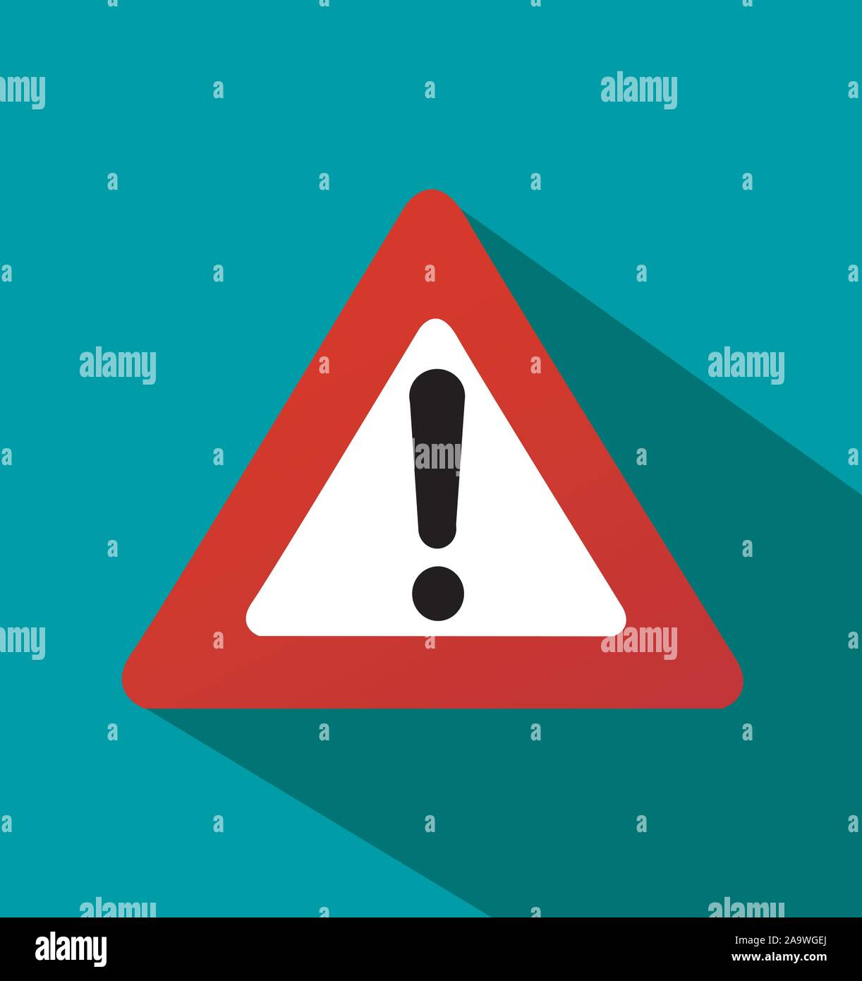 Triangular Warning Exclamation Sign Stock Vector Image & Art - Alamy