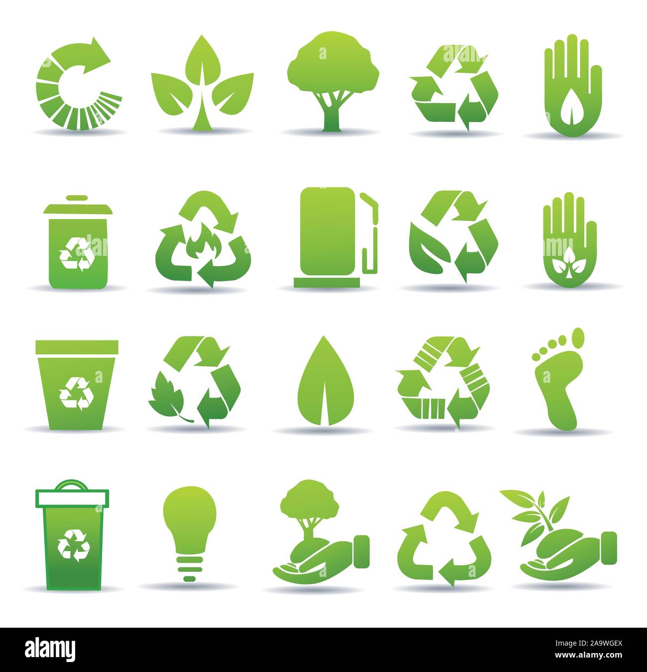 Vector set of environmental / recycling icons Stock Vector Image & Art ...