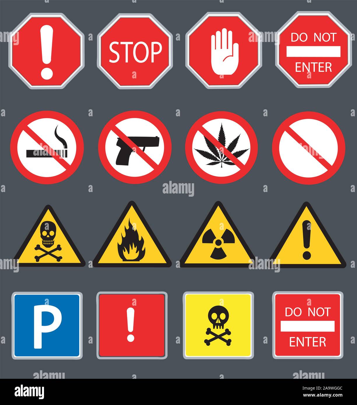 Hazard Signs High Resolution Stock Photography and Images - Alamy