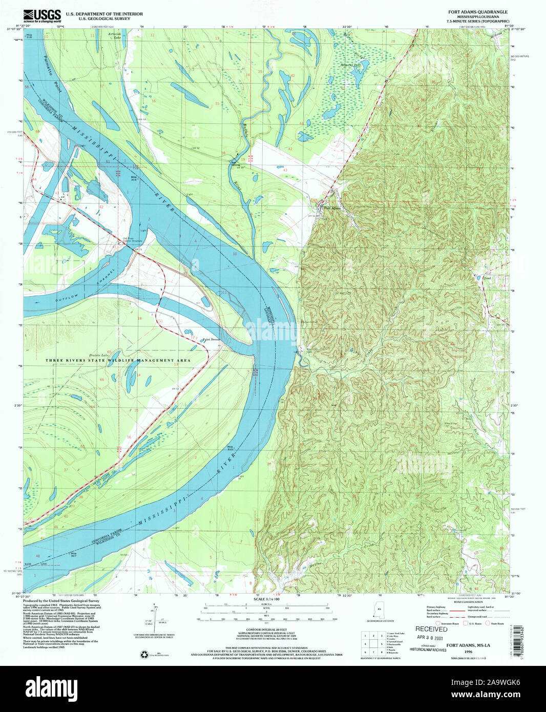 Adams mississippi map hi-res stock photography and images - Alamy