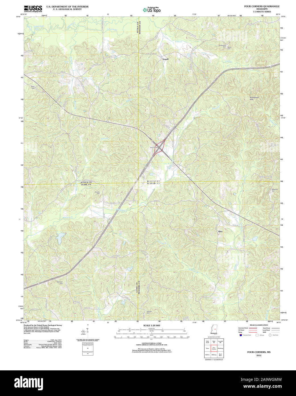 Map of four corners hi-res stock photography and images - Alamy