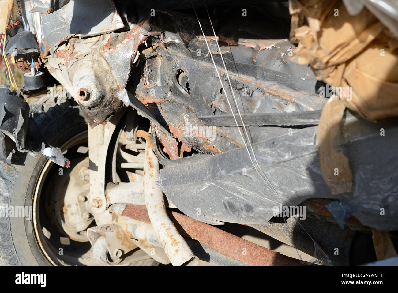 Car crushed machine hi-res stock photography and images - Alamy