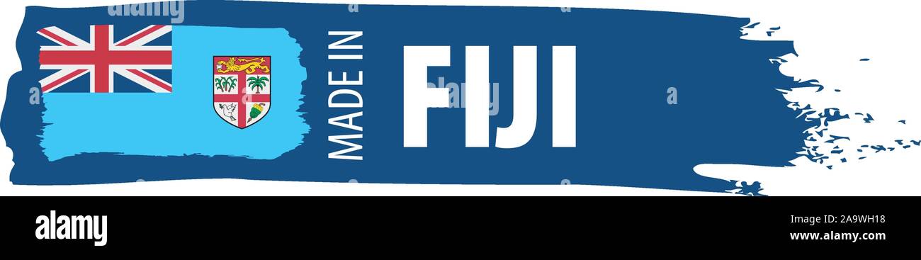 Fiji flag, vector illustration on a white background Stock Vector Image ...