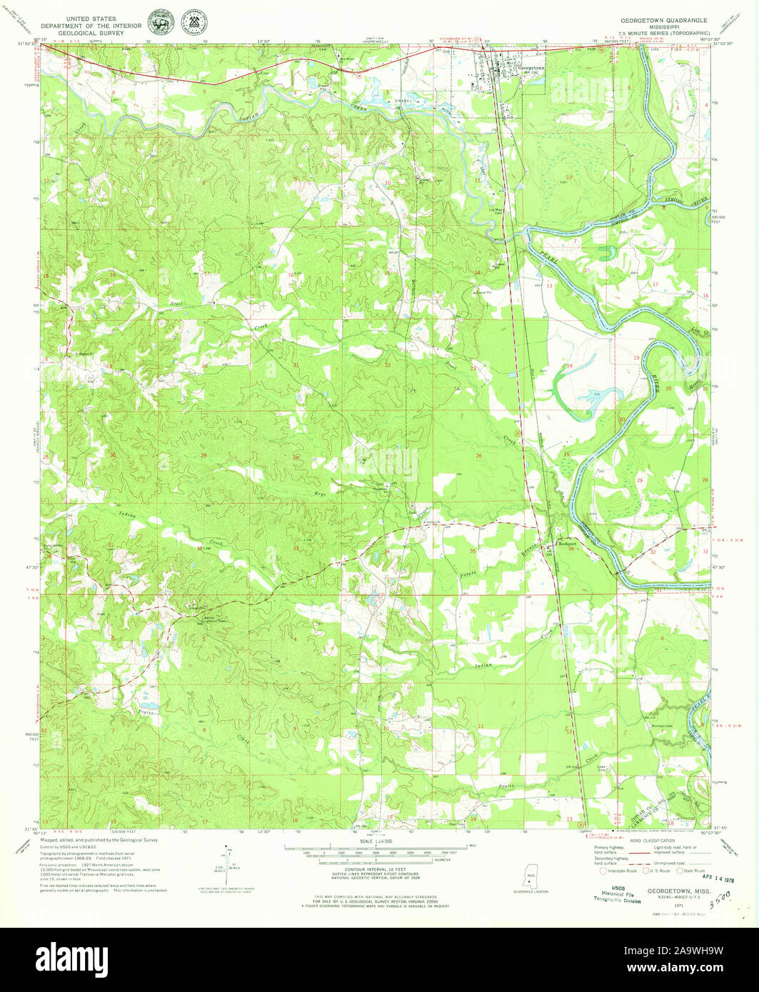Map of georgetown mississippi hi-res stock photography and images - Alamy