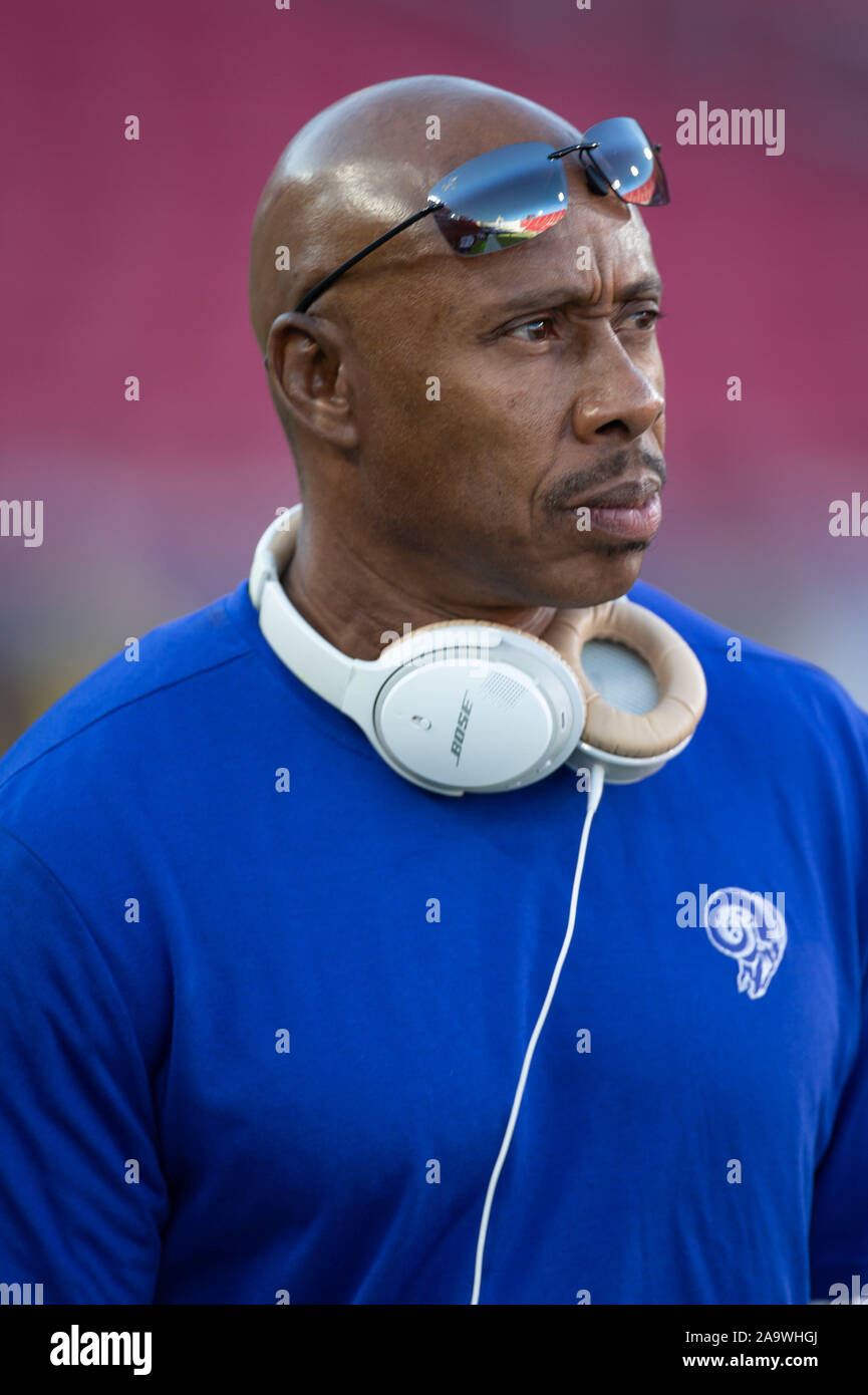Los Angeles, CA. 17th Nov, 2019. Los Angeles Rams Eric Yarber before ...