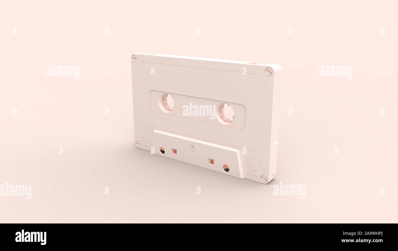 3d rendering of a vintage cassette isolated in studio background Stock ...