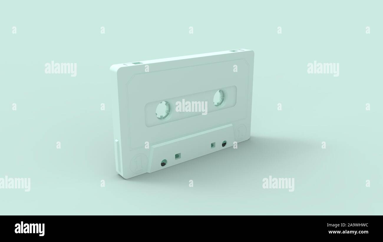 3d rendering of a vintage cassette isolated in studio background Stock ...