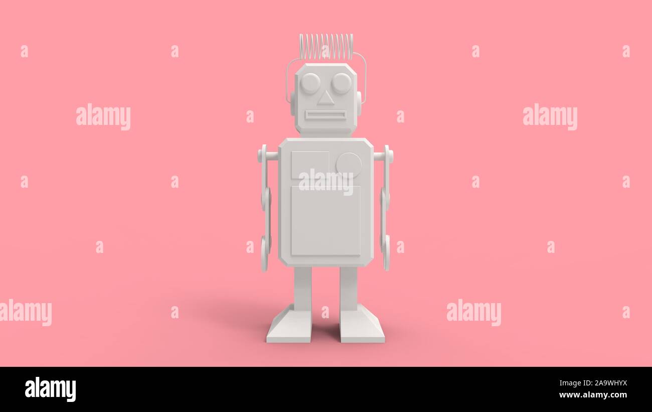 3d rendering of a cute robot isolated in a studio background Stock ...