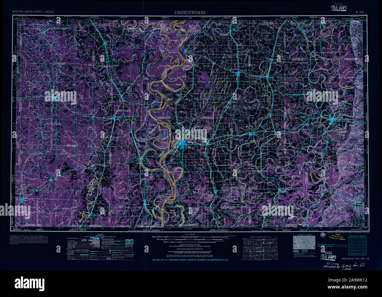 Map of greenwood mississippi hi-res stock photography and images - Alamy