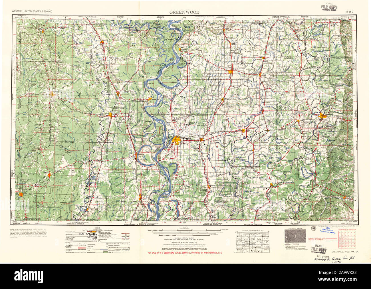 Map of greenwood mississippi hi-res stock photography and images - Alamy