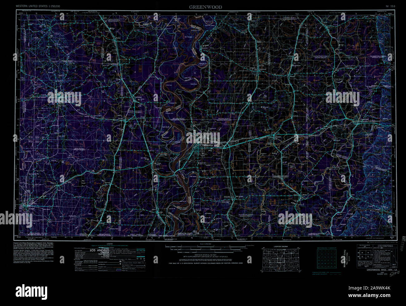 Map of greenwood mississippi hi-res stock photography and images - Alamy
