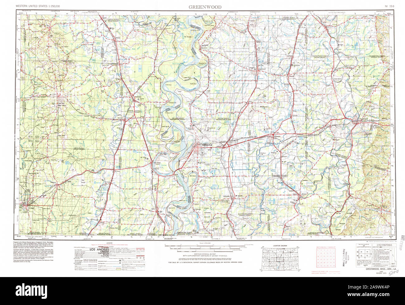 Map of greenwood mississippi hi-res stock photography and images - Alamy