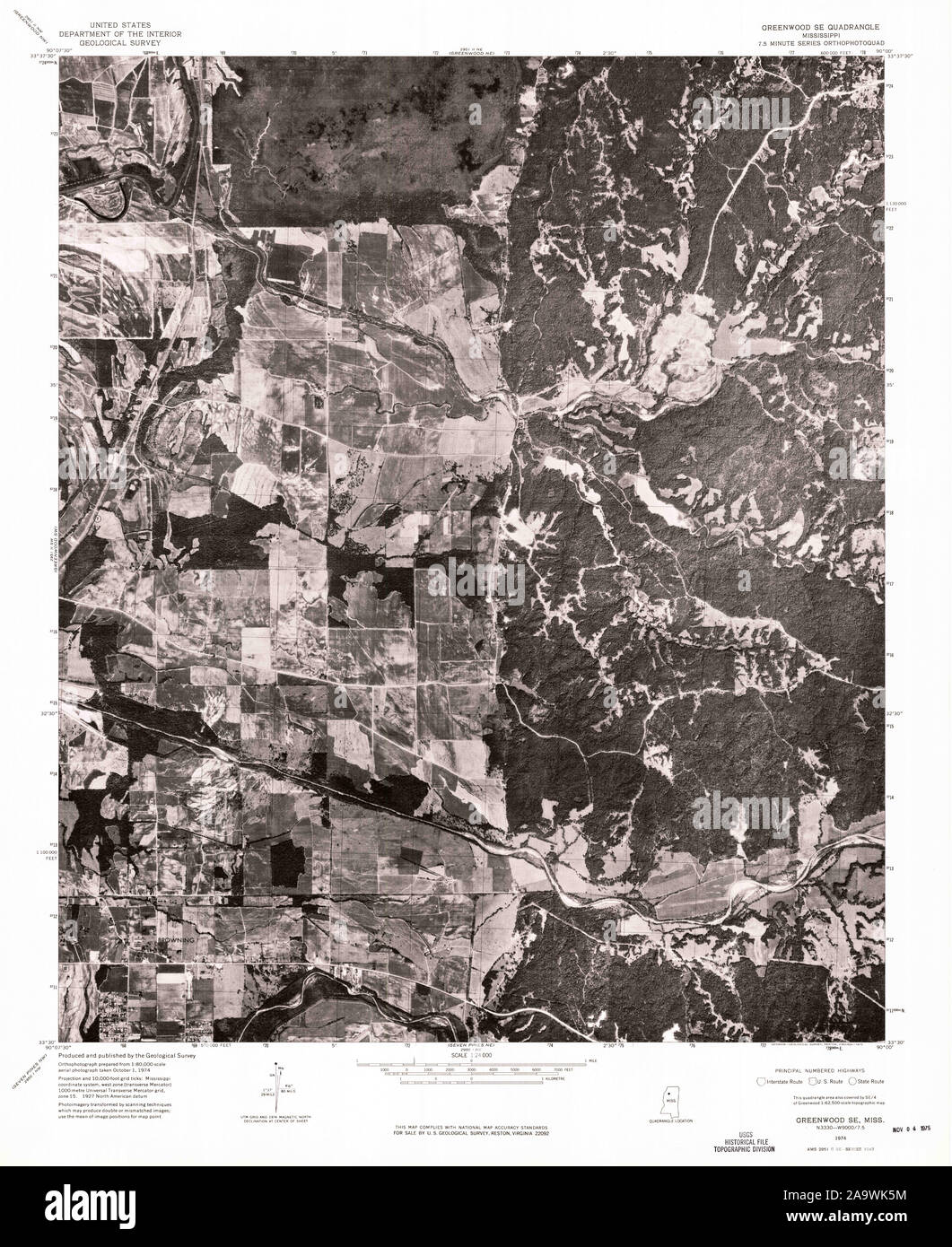 Map of greenwood mississippi hi-res stock photography and images - Alamy