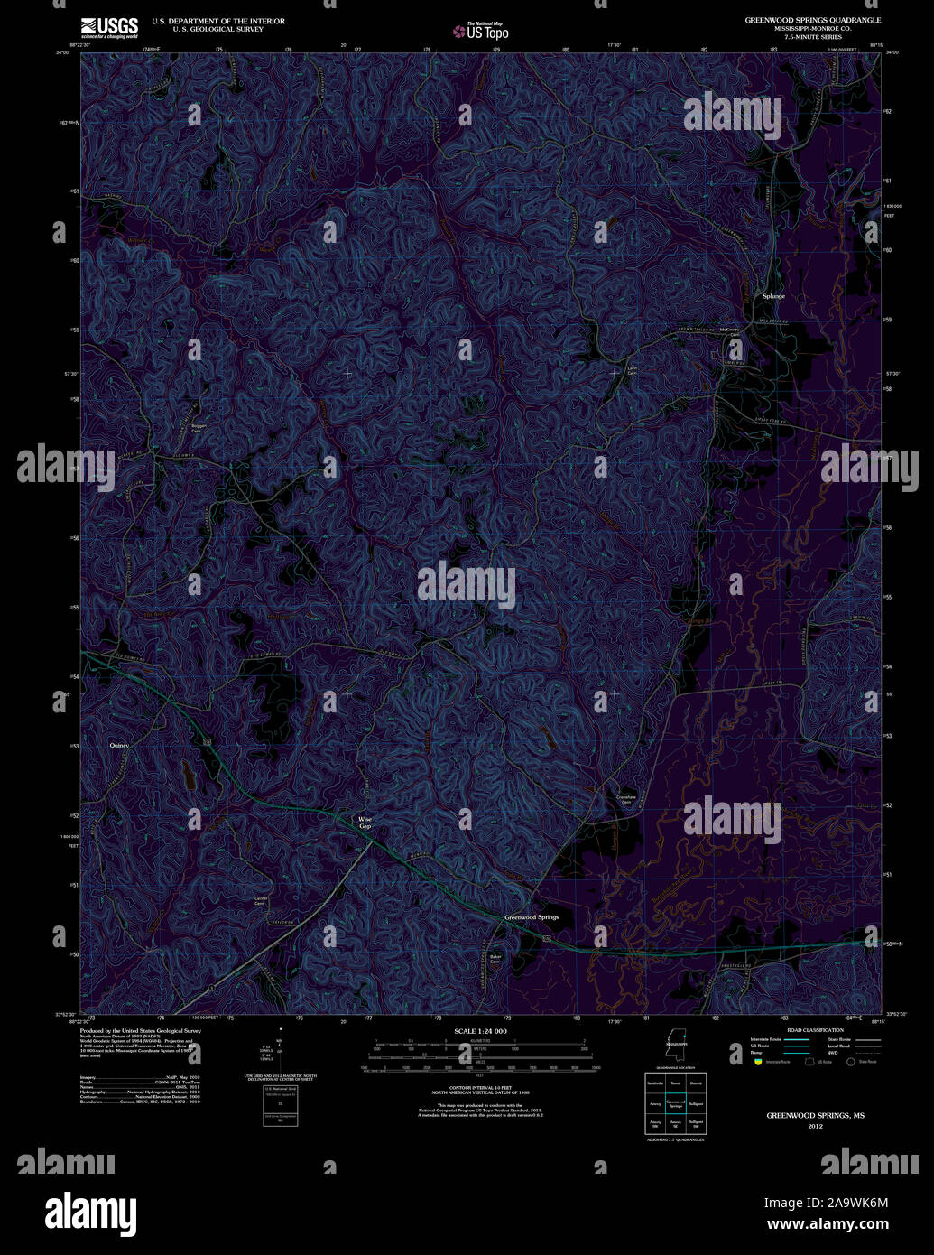 Map of greenwood mississippi hi-res stock photography and images - Alamy