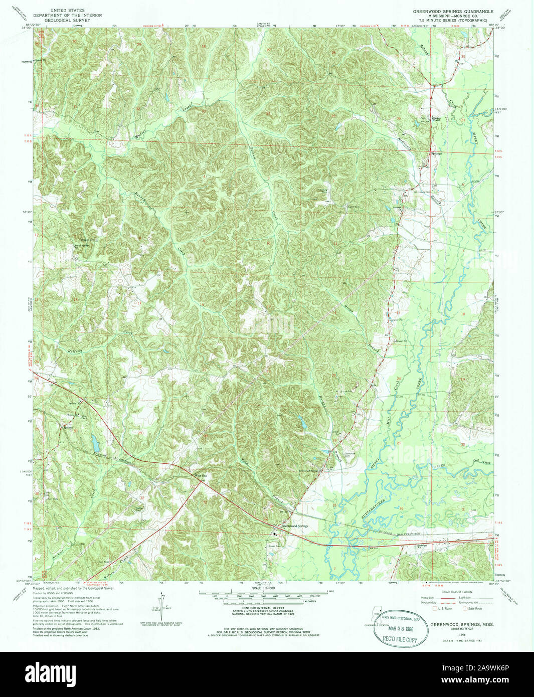 Map of greenwood mississippi hi-res stock photography and images - Alamy