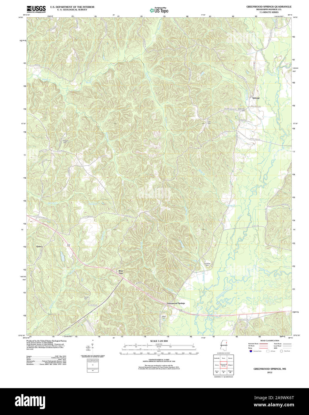 Map of greenwood mississippi hi-res stock photography and images - Alamy