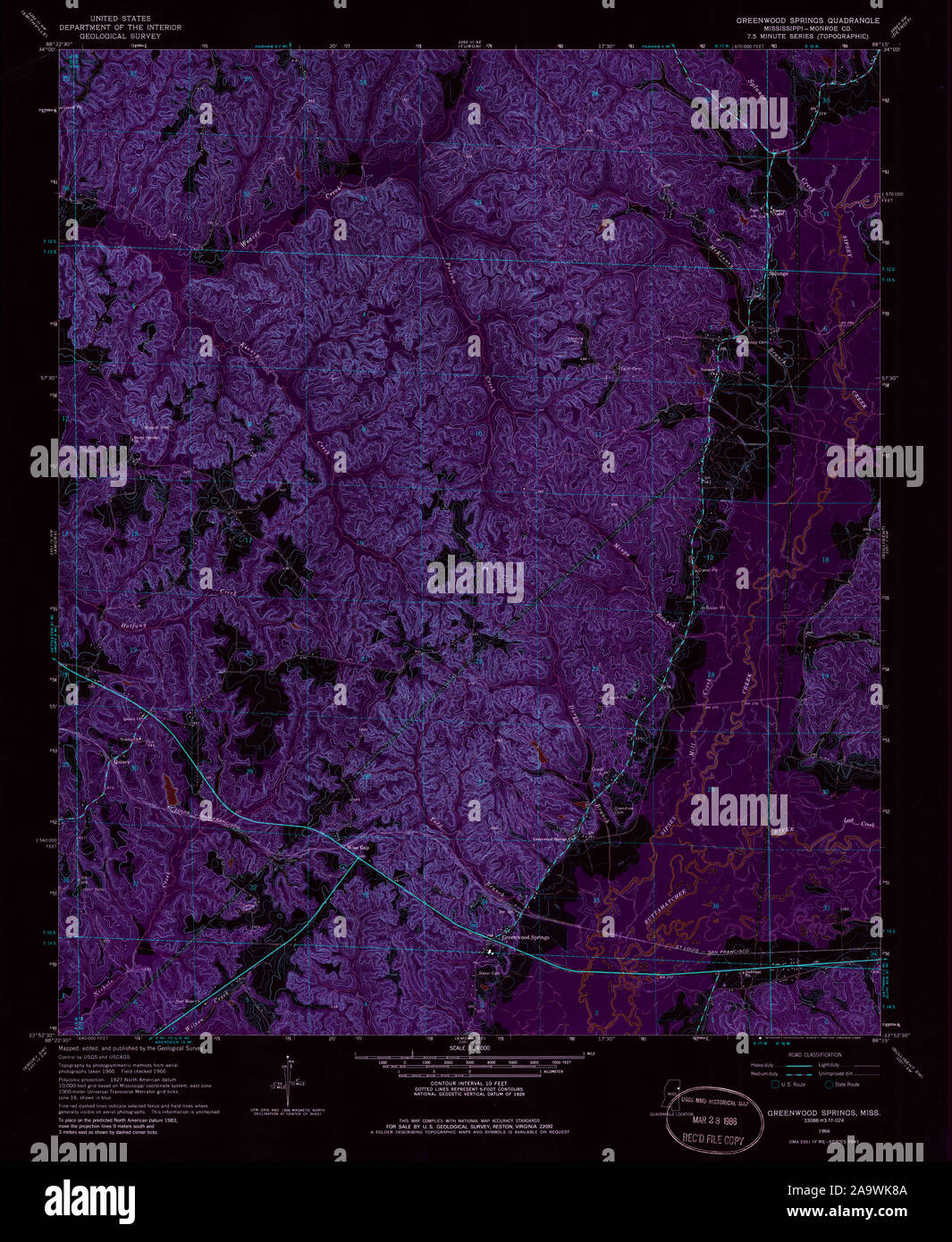 Map of greenwood mississippi hi-res stock photography and images - Alamy