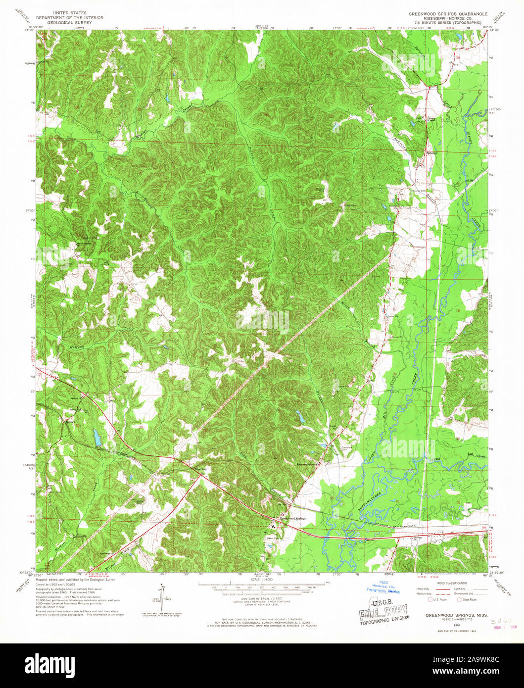 Map of greenwood mississippi hi-res stock photography and images - Alamy
