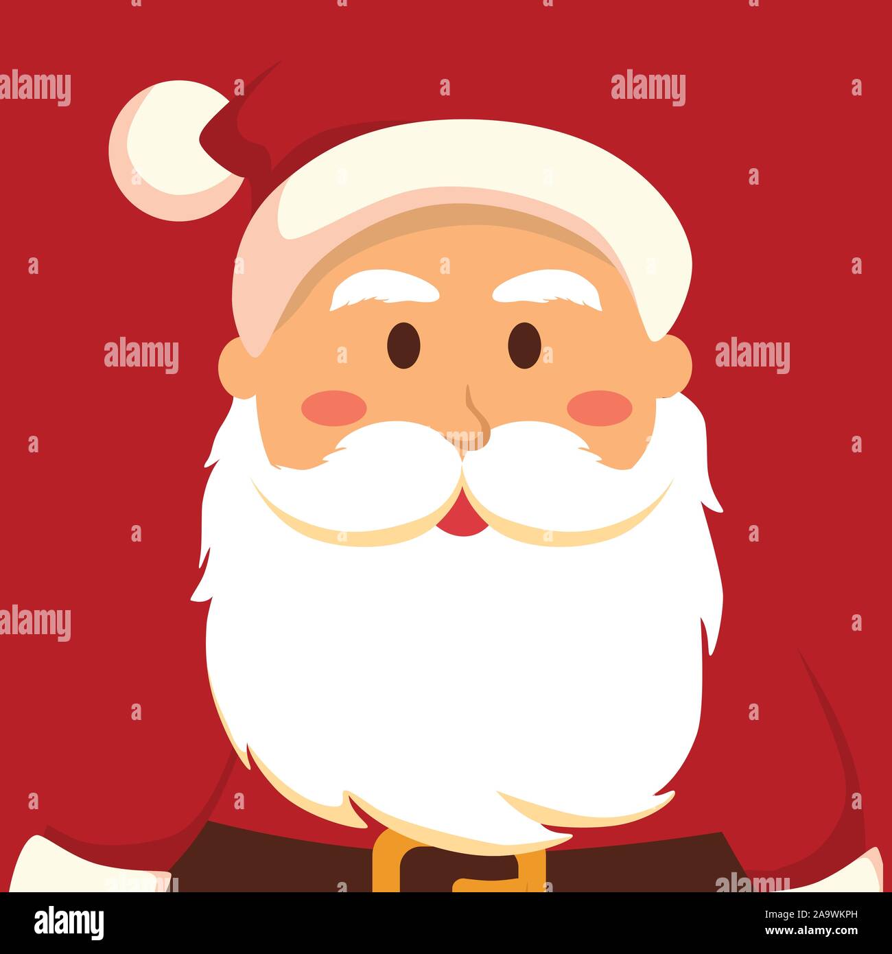 Full Face Santa Red Christmas greeting card Stock Vector Image & Art ...