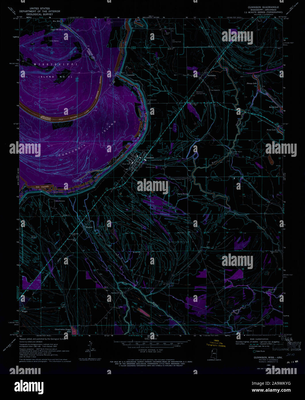 Gunnison map hi-res stock photography and images - Alamy