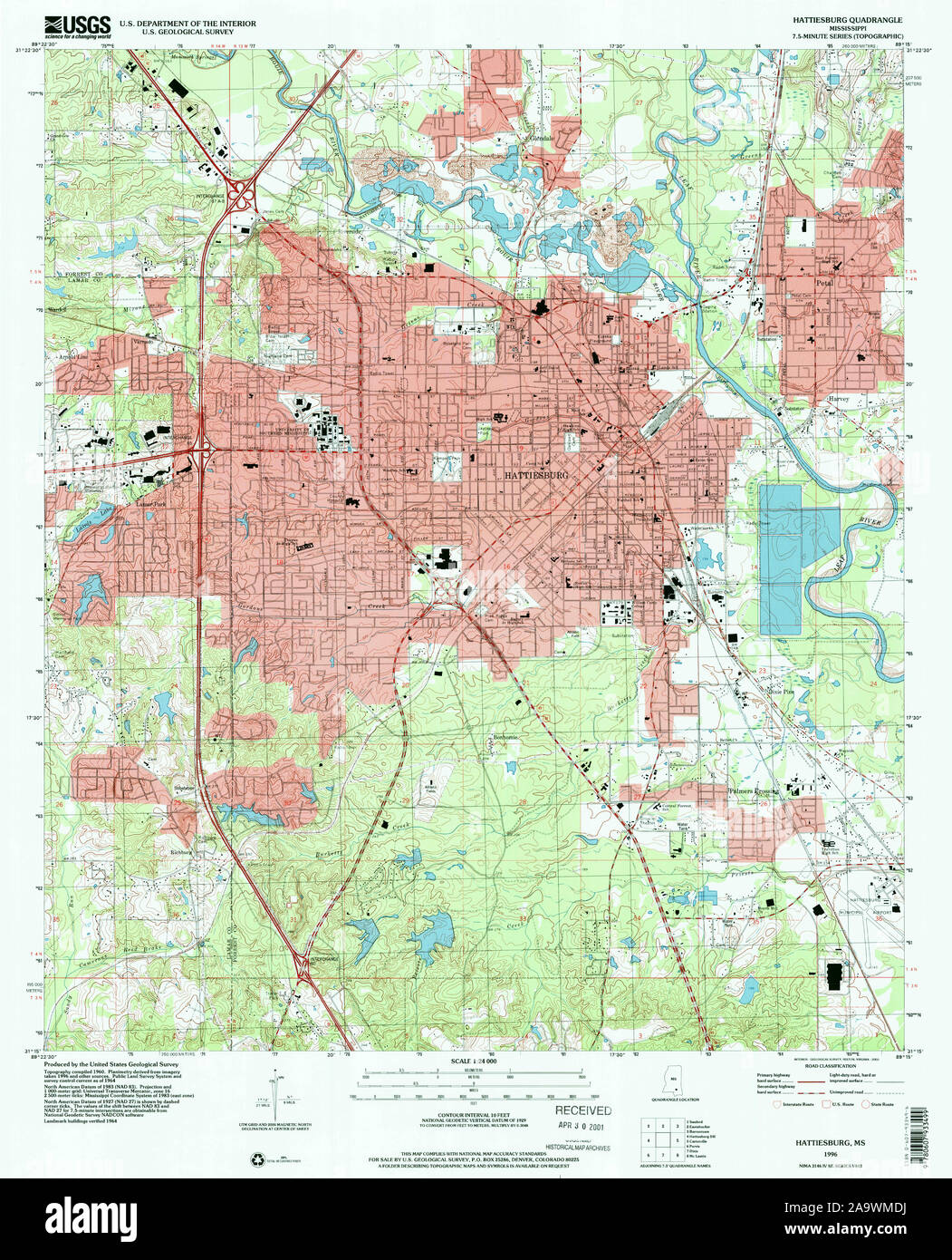 Map of hattiesburg hi-res stock photography and images - Alamy