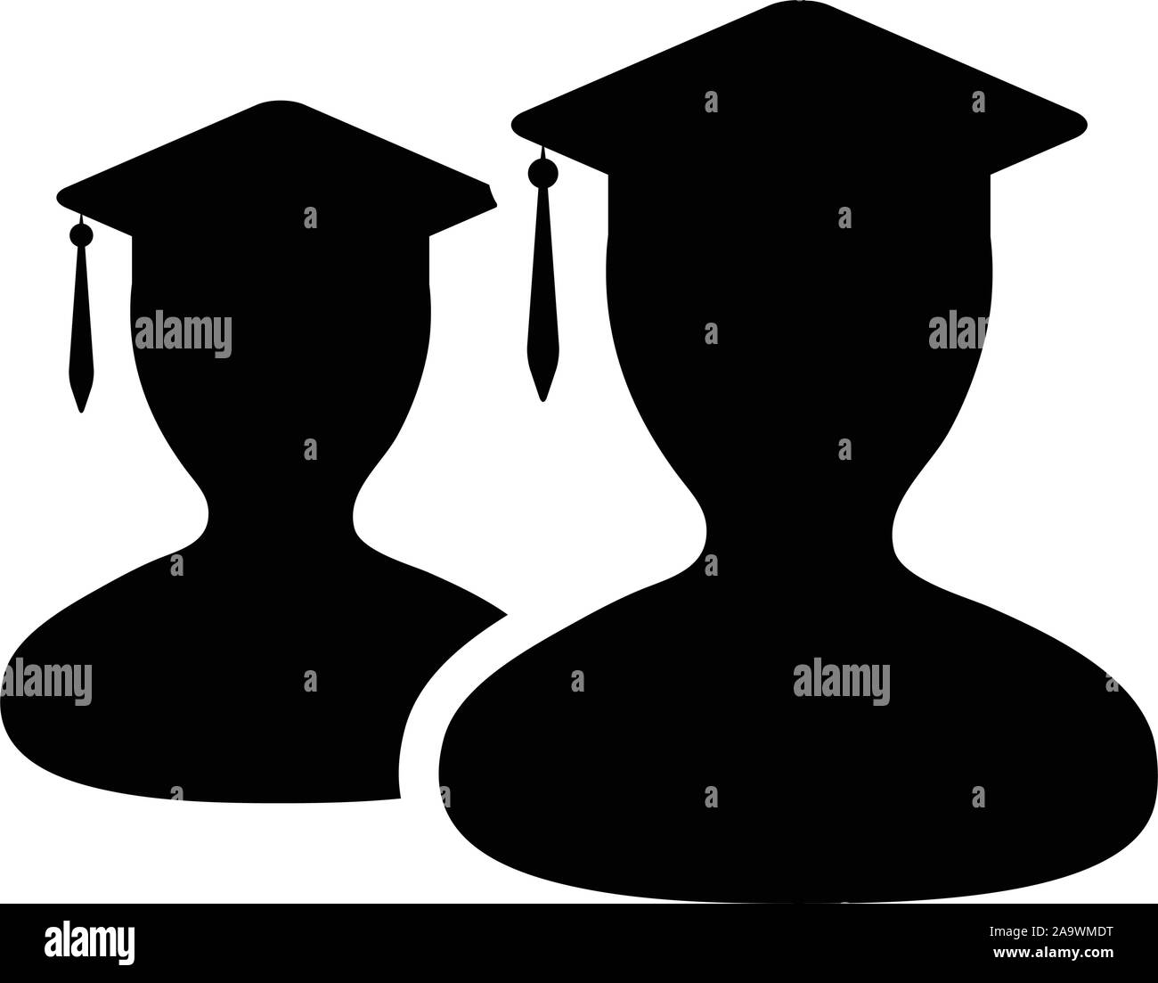 Education icon vector male group of students person profile avatar with ...