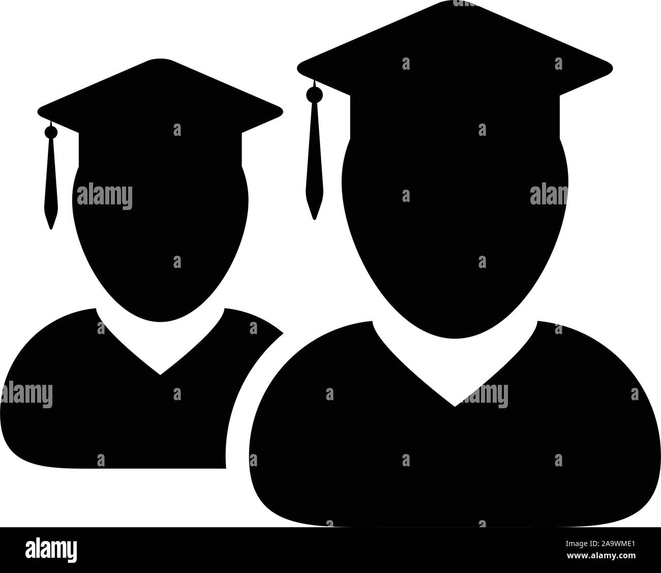 School icon vector male group of students person profile avatar with ...